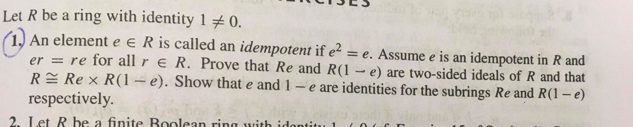 Solved ICICS Let R be a ring with identity 1 + 0. (1.) An | Chegg.com