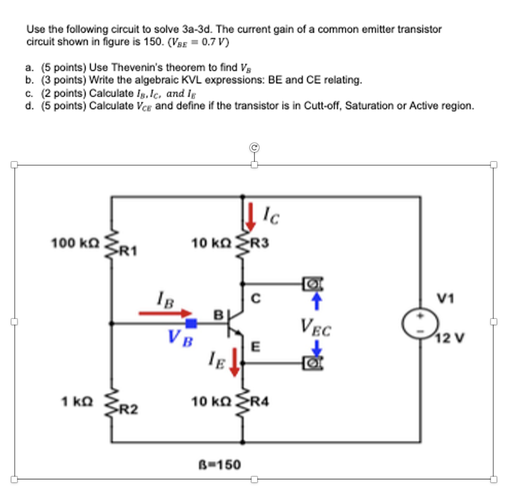 Solved Use The Following Circuit To Solve 3a-3d. The Current 