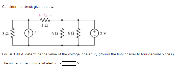 Solved Consider the circuit given below.For l=8.00A, | Chegg.com