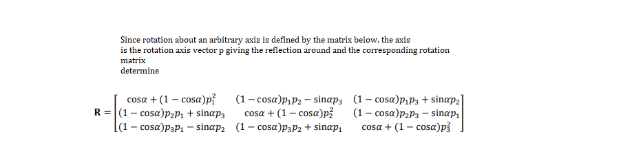 Since rotation about an arbitrary axis is defined by | Chegg.com