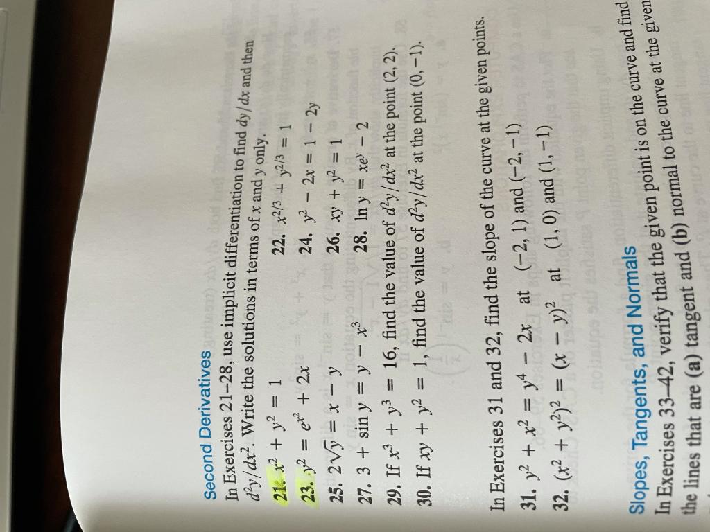 Solved In Exercises 21-28 , use implicit differentiation to | Chegg.com