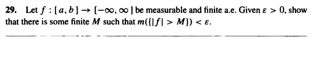 Solved 29 Let F [a B] → 1 00 00 ] Be Measurable And Finite