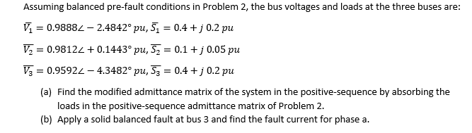 Solved The positive, negative and zero sequence bus | Chegg.com