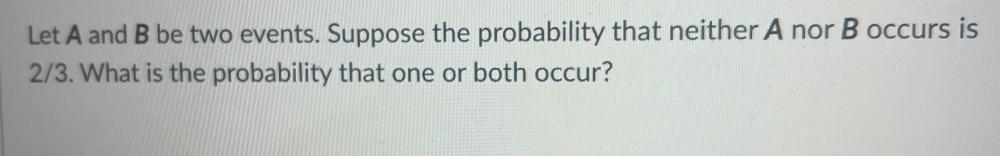 Solved Let A and B be two events. Suppose the probability | Chegg.com