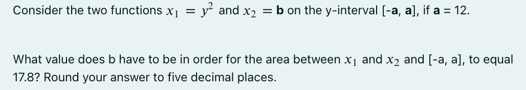 Solved Consider the two functions y1=x2−3 and y2=b on the | Chegg.com