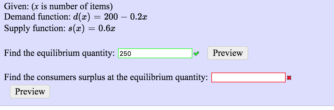 Solved Given: (x is number of items) Demand function: d(a) = | Chegg.com