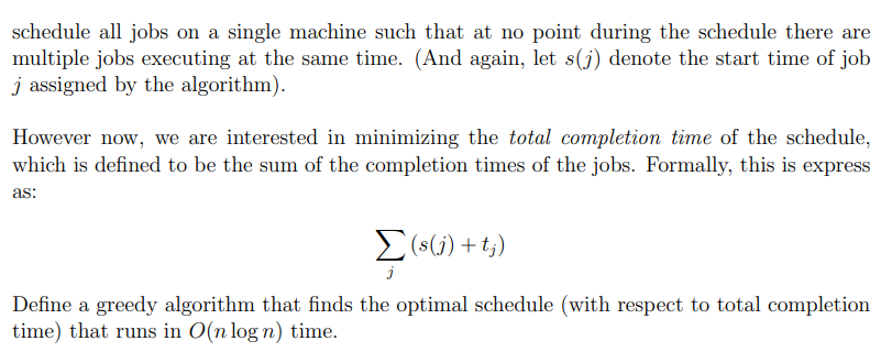Solved Recall the deadline scheduling problem: As input we | Chegg.com
