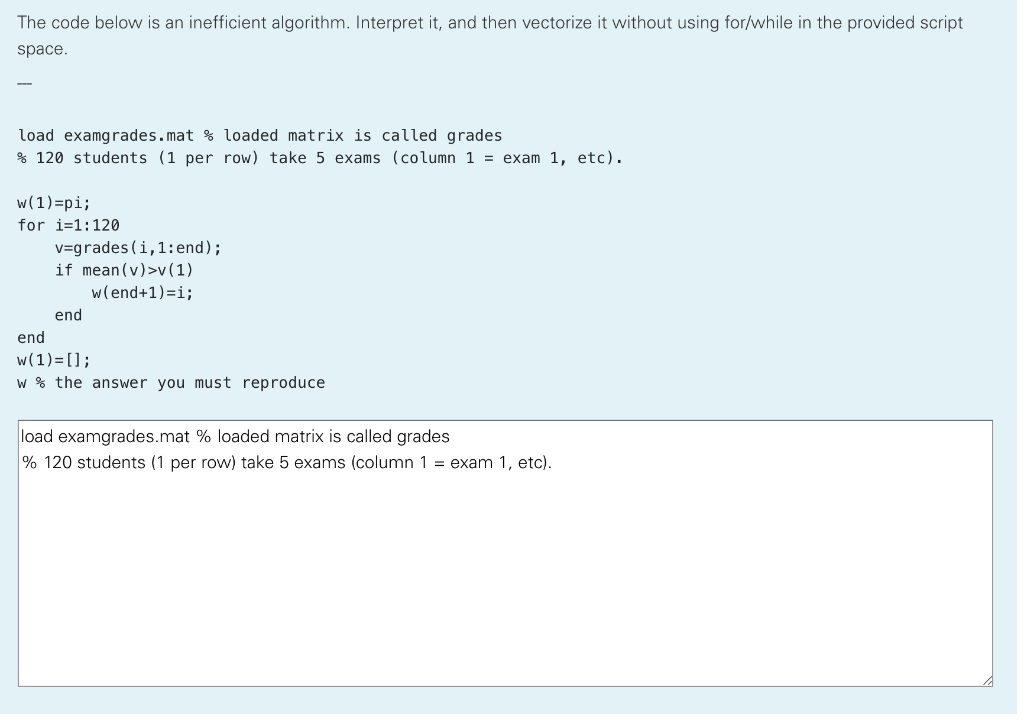 Solved The code below is an inefficient algorithm. Interpret | Chegg.com