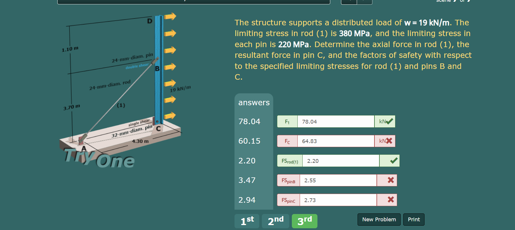 The structure supports a distributed load of | Chegg.com