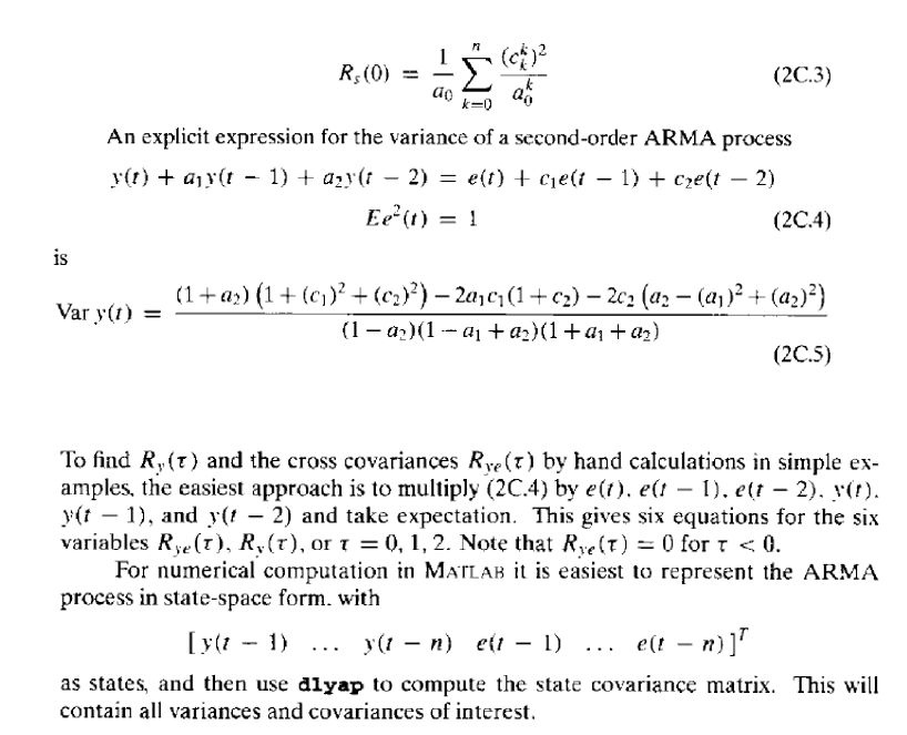 APPENDIX 2C: COVARIANCE FORMULAS For several | Chegg.com