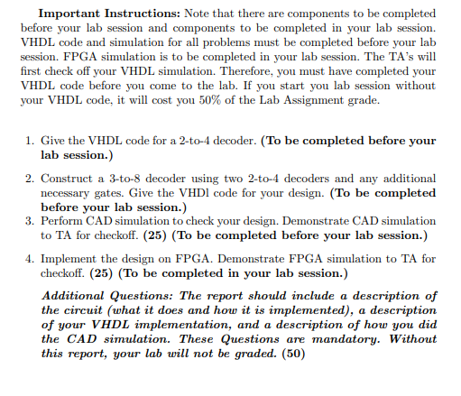 Solved Important Instructions: Note that there are | Chegg.com