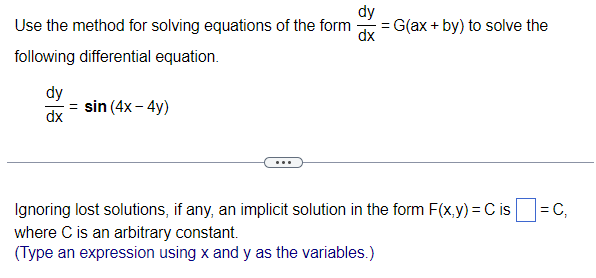 Solved Use the method for solving equations of the form | Chegg.com