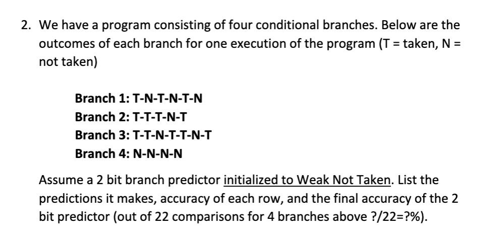 Solved 2. We have a program consisting of four conditional | Chegg.com
