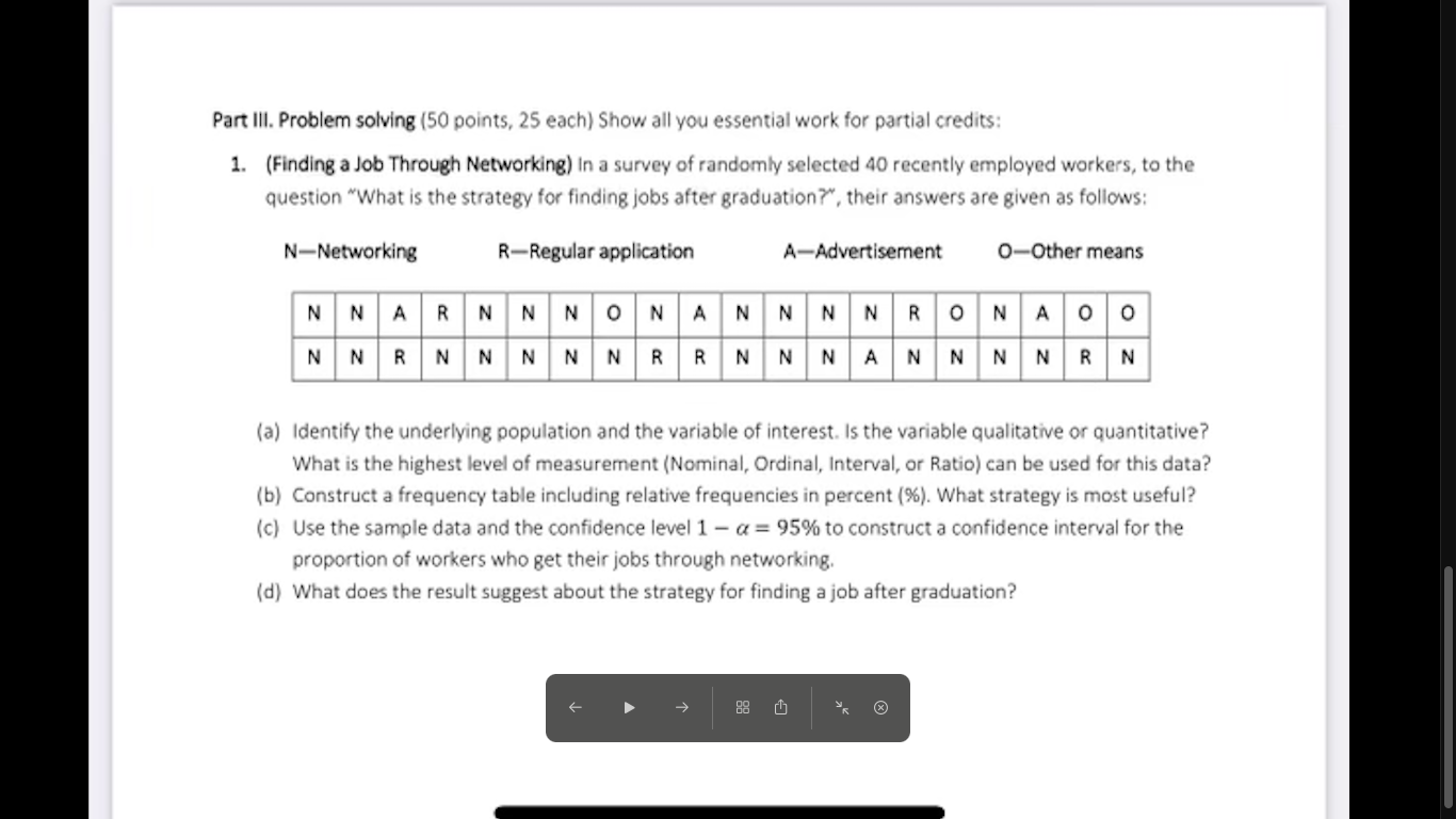 Solved Part III. Problem solving (50 points, 25 each) Show | Chegg.com