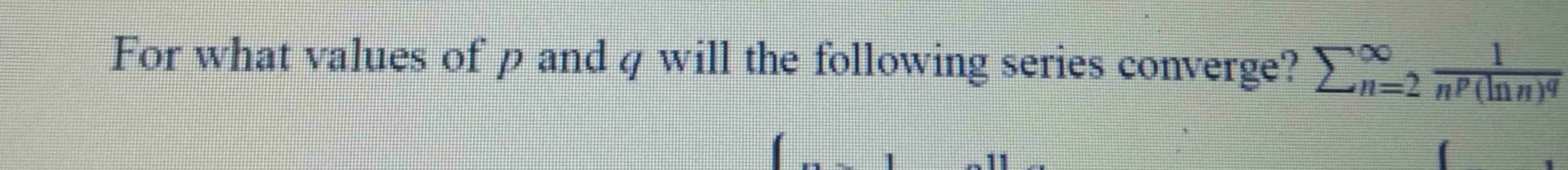 Solved For what values of p ﻿and q ﻿will the For what values | Chegg.com