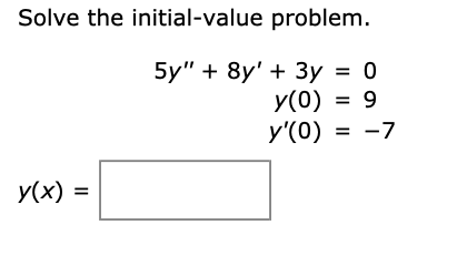 Solved Solve the initial-value problem. | Chegg.com