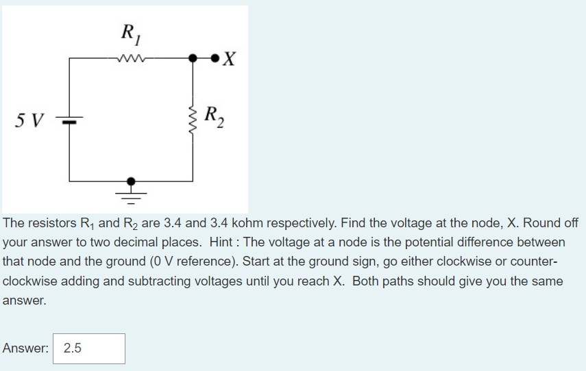 Solved The resistors R1 and R2 are 3.4 and 3.4 kohm | Chegg.com