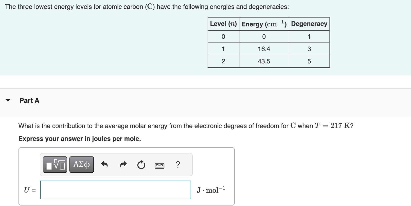Solved Part AWhat is ﻿the contribution to ﻿the average molar | Chegg.com