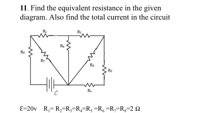 Solved find the equivalent resistance in the given | Chegg.com