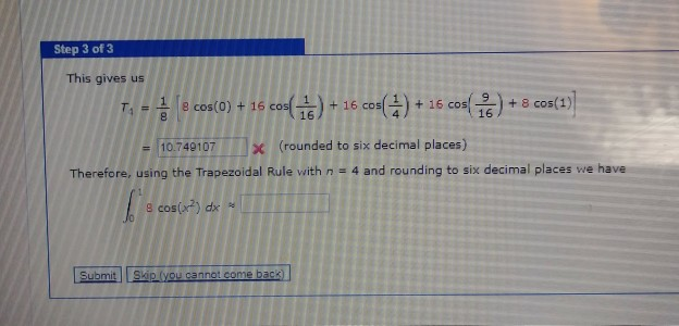 Solved Part (a) Estimate the given integral, using the | Chegg.com