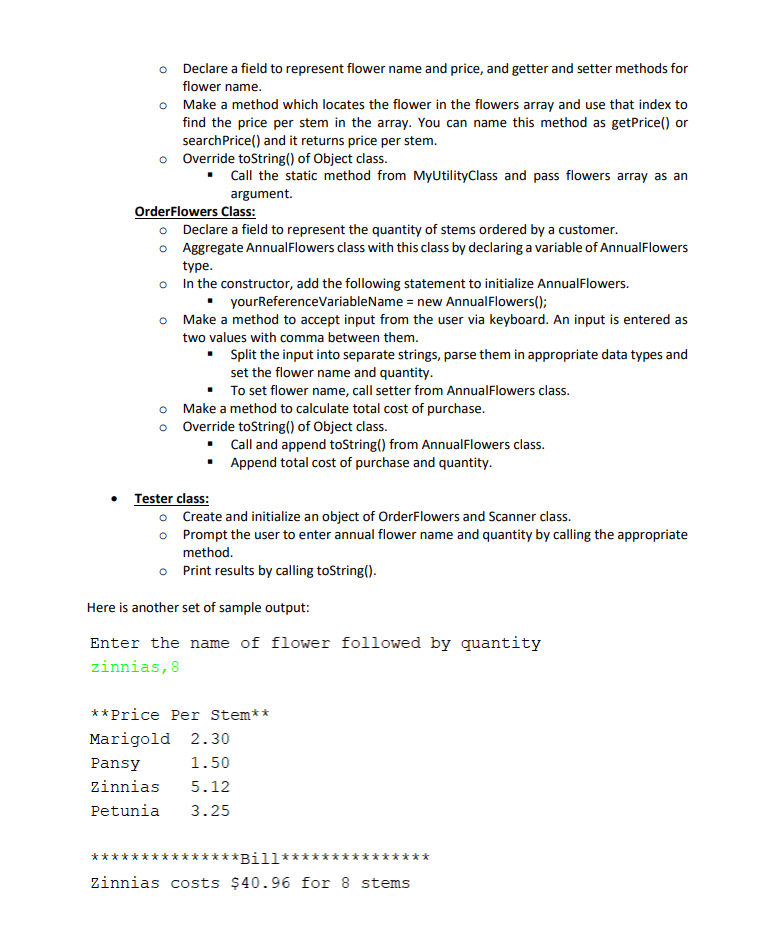 Solved LAB 7 - ANNUAL FLOWERS (4\%) - Let's practice 2 | Chegg.com