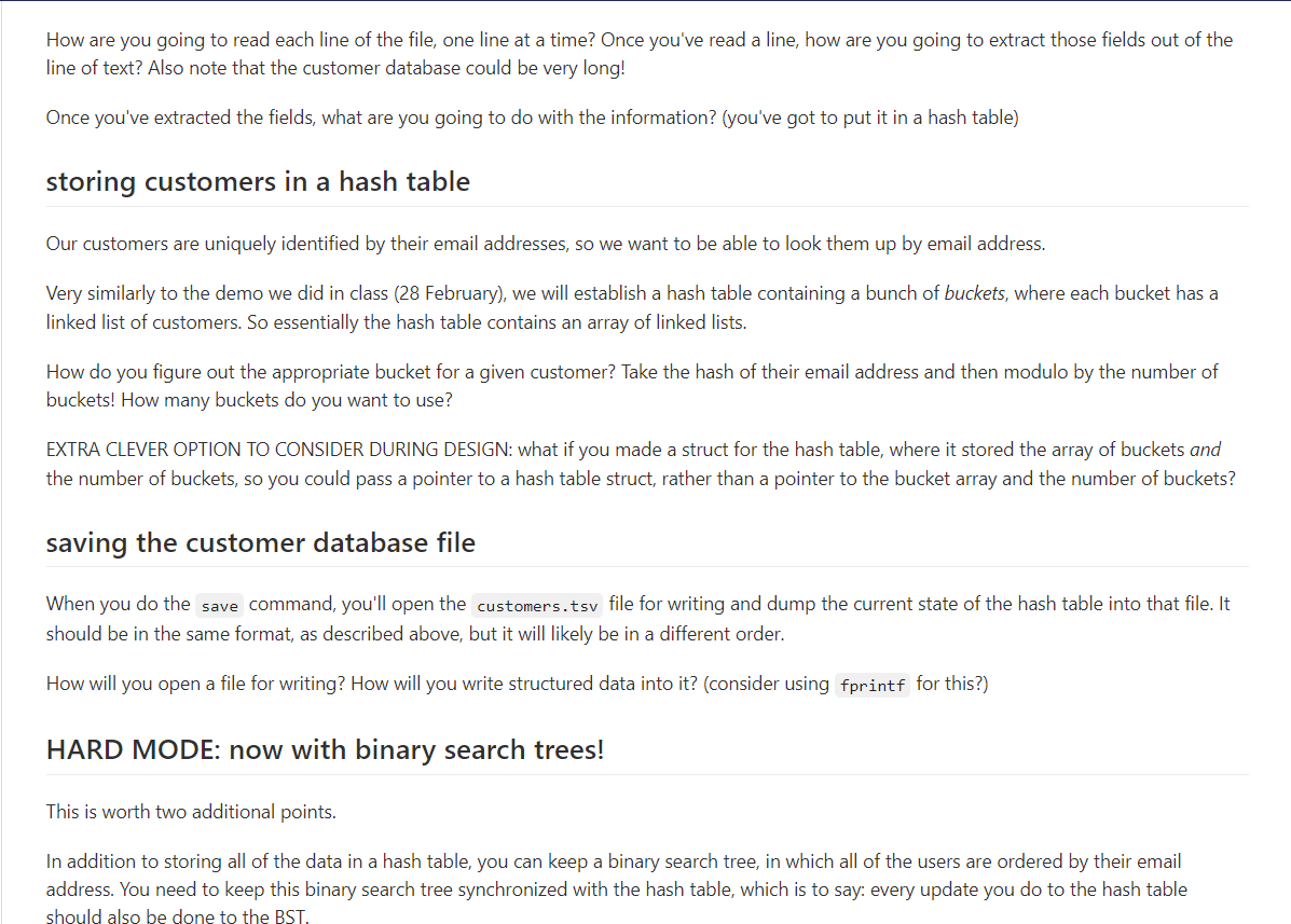 Solved README.md homework 7: Hash tables, I/O and strings | Chegg.com