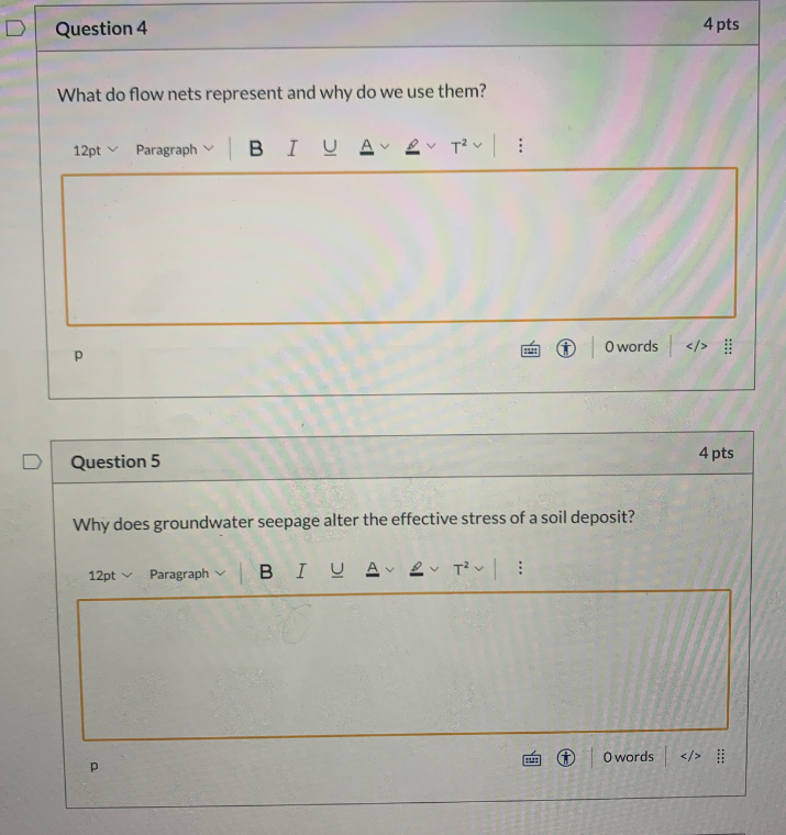 Solved Question 4 4 pts What do flow nets represent and why | Chegg.com