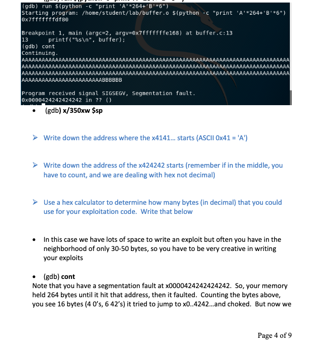 Goal: Understand the concept of Buffer Overflows, | Chegg.com