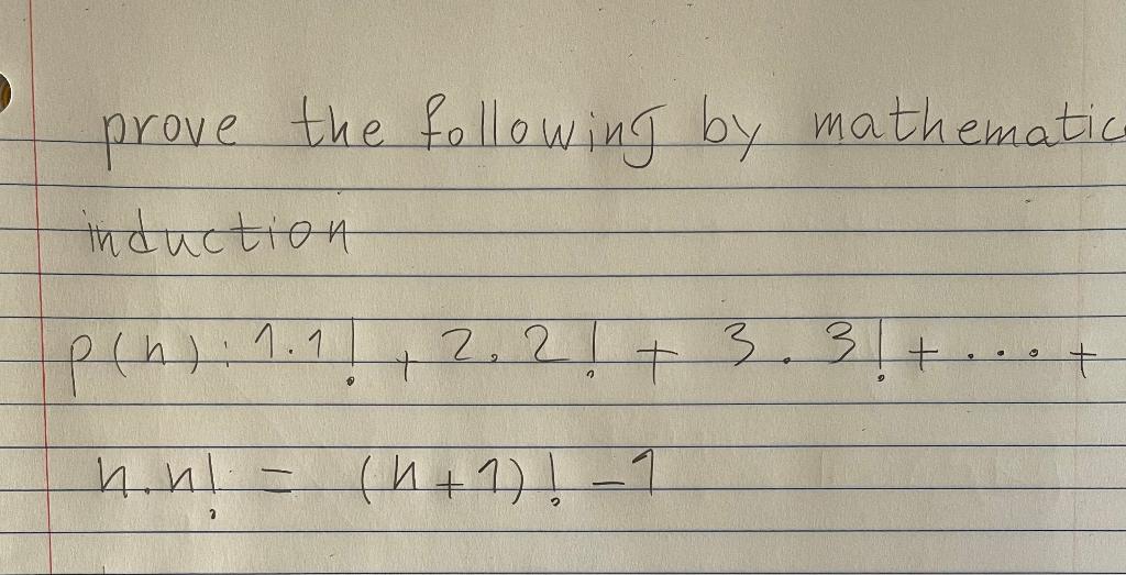 Solved prove the following by mathematic induction | Chegg.com