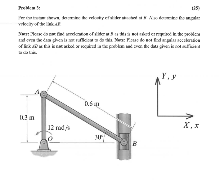 Solved For the instant shown, determine the velocity of | Chegg.com