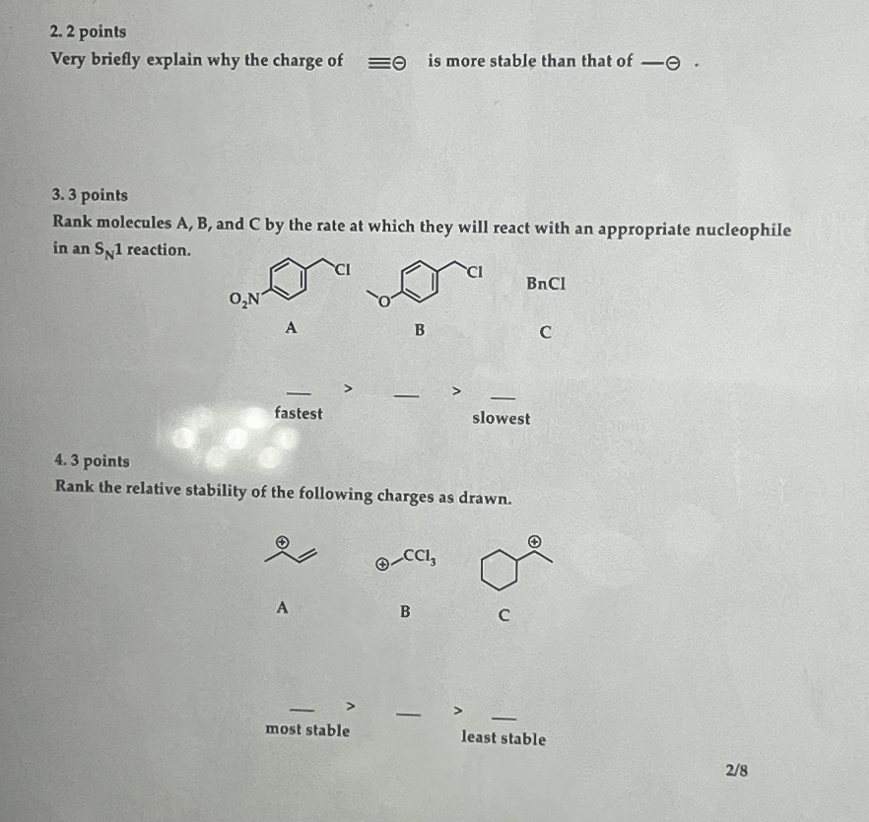 Solved 2. 2 points Very briefly explain why the charge of ≡Θ | Chegg.com