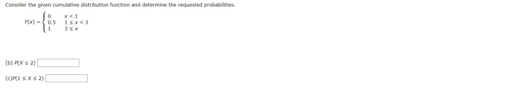 Solved The set of possible values of the random variable X | Chegg.com