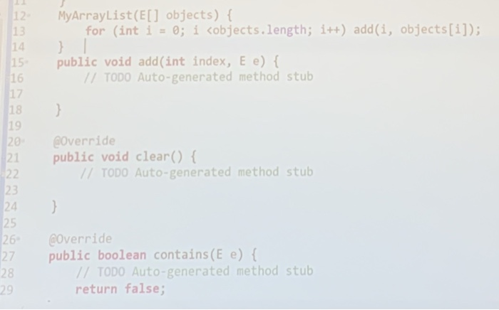Implement MyArrayList and MyLinkedList using MyList | Chegg.com