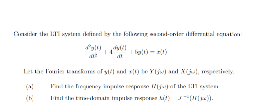 Solved Consider the LTI system defined by the following | Chegg.com