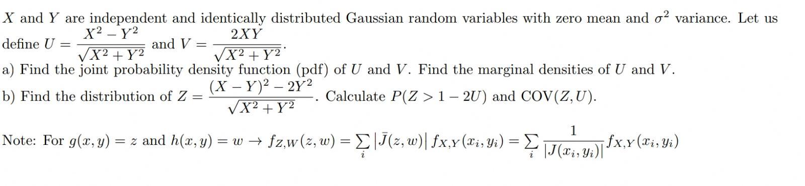 Solved = X and Y are independent and identically distributed | Chegg.com