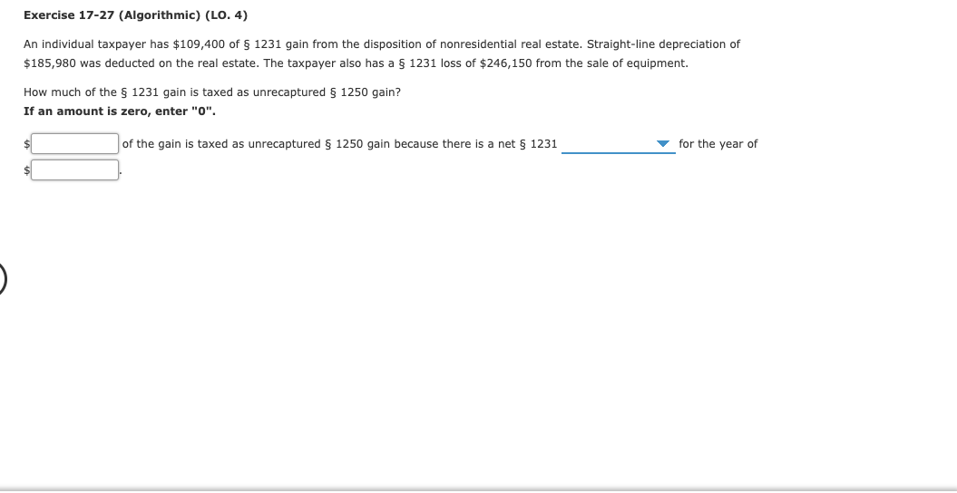 Solved Exercise 17-27 (Algorithmic) (LO. 4) An individual | Chegg.com