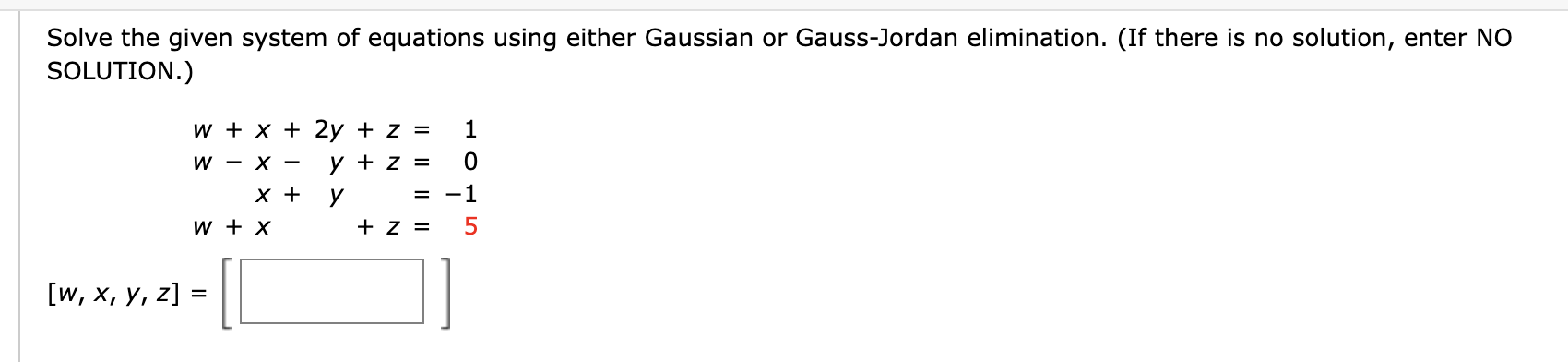 Solved Solve the given system of equations using either | Chegg.com