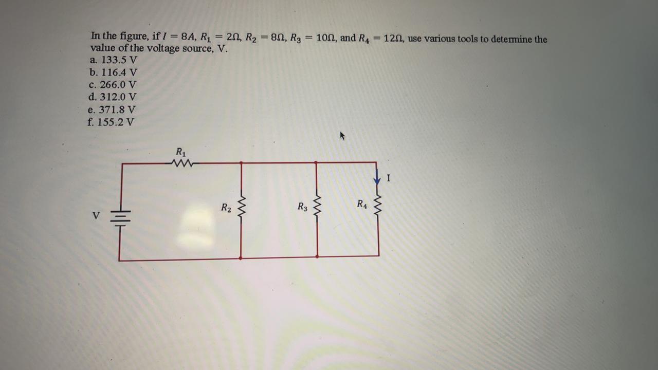 Solved In the figure, if I = 8A, R1 = 21, R2 = 82, Rg = 100, | Chegg.com