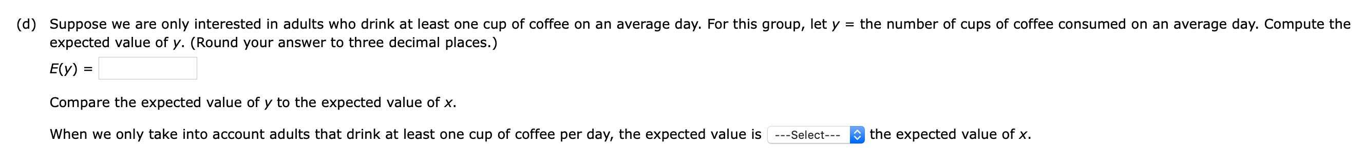 Solved Define a random variable x= number of cups of coffee | Chegg.com