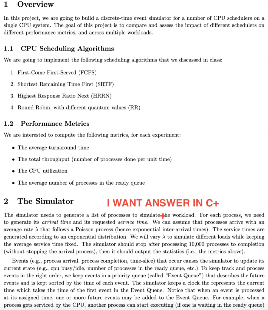 Solved In this project, we are going to build a | Chegg.com