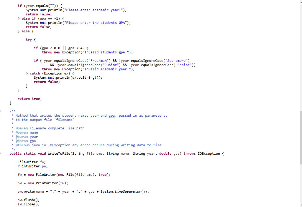 Solved System.out.println("File" + filename + " cannot be | Chegg.com