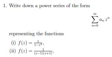 Solved Write down a power series of the | Chegg.com