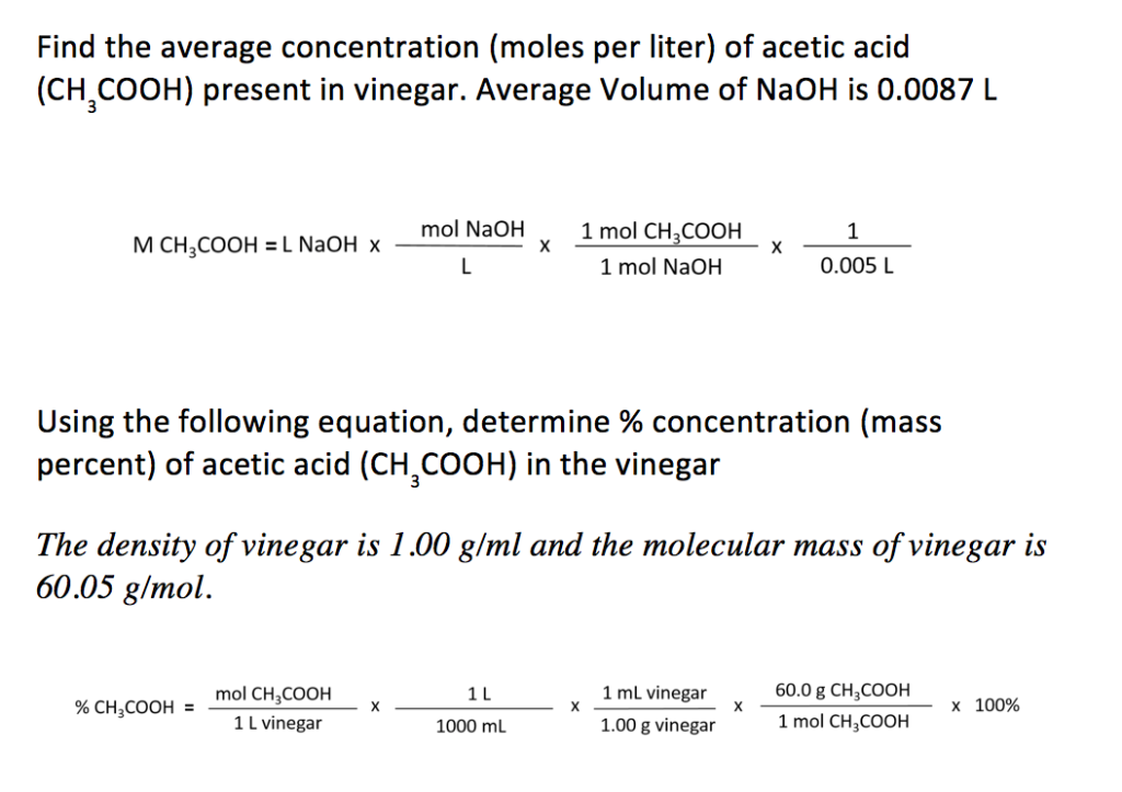 Solved Find the average concentration (moles per liter) of | Chegg.com