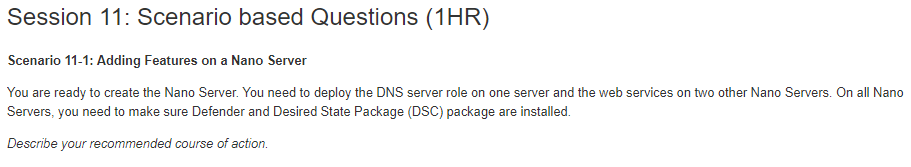 Session 1: Scenario based Questions (1HR) Scenario | Chegg.com