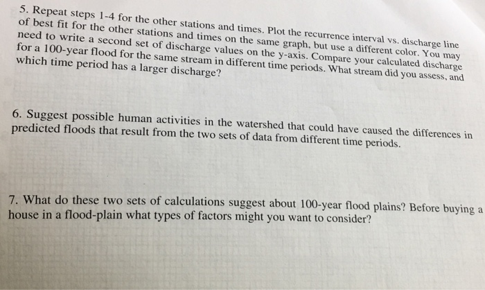 Solved 5. Repeat steps 1-4 for the other stations and | Chegg.com