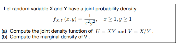 Solved Let random variable X and Y have a joint probability | Chegg.com