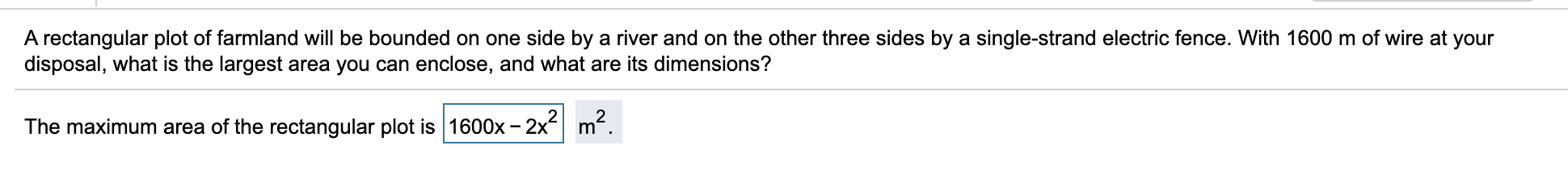 Solved Find largest possible area and the dimensions as well | Chegg.com