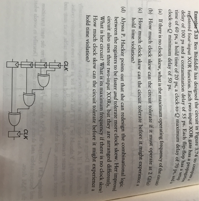 Solved Exercise 3.33 Ben Bitdiddle has designed the circuit | Chegg.com