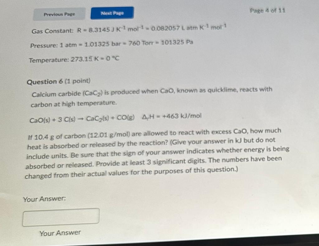 Solved Pressure: 1 atm=1.01325bar=760Torr=101325 Pa | Chegg.com