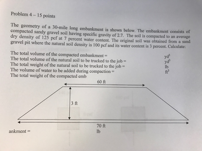 Solved Problem 4 15 points The geometry of a 30-mile long | Chegg.com